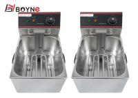 China 6 Liter 2500W Commercial Stainless Steel Electric Deep Fryer Single Tank 220V for sale