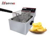 China 6 Liter 2500W Commercial Stainless Steel Electric Deep Fryer Single Tank 220V for sale