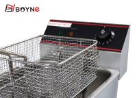 China 6 Liter 2500W Commercial Stainless Steel Electric Deep Fryer Single Tank 220V for sale