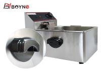 China 6 Liter 2500W Commercial Stainless Steel Electric Deep Fryer Single Tank 220V for sale
