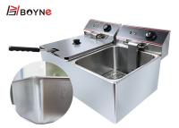 China 6.5kw Commercial Double Tank 11L Stainless Steel Deep Fryer Electric for sale