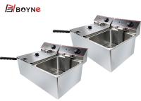 China 6.5kw Commercial Double Tank 11L Stainless Steel Deep Fryer Electric for sale