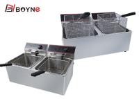 China 6.5kw Commercial Double Tank 11L Stainless Steel Deep Fryer Electric for sale