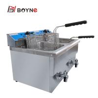 China Commercial Double Tank 12L Electric Deep Fryer 220V 6.5kW Countertop Oil Filter for sale