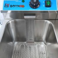 China Commercial Double Tank 12L Electric Deep Fryer 220V 6.5kW Countertop Oil Filter for sale
