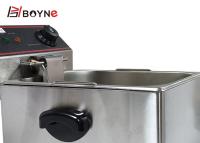 China 6L Single Tank Stainless Steel Fryer Machine For Snacks for sale