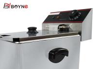 China 6L Single Tank Stainless Steel Fryer Machine For Snacks for sale