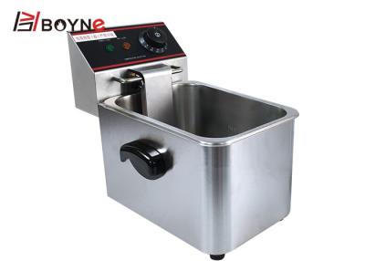 China 4L Electric Single Tank Open Fryer 2.86kW 220V for Commercial Snack Bars for sale