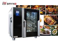 China Stainless Steel 6 Trays Combi Oven 380V Electric with Boiler LCD Touch Screen 100 Menu Storage for sale