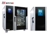 China Stainless Steel 6 Trays Combi Oven 380V Electric with Boiler LCD Touch Screen 100 Menu Storage for sale