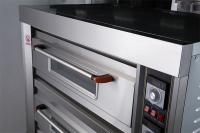 China Commercial Electric Double Deck Four Trays Baking Oven 380V 13.2kW with Wheels for sale