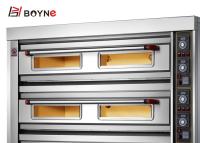 China Hotel Stainless Steel Three Deck Six Trays Industrial Baking Oven 380V 19.8kW for sale