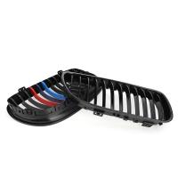 China Custom OE NO. Matte Black Double Slat Line Front Grille for BMW E90 E91 M POWER Style for sale