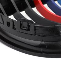 China Custom OE NO. Matte Black Double Slat Line Front Grille for BMW E90 E91 M POWER Style for sale