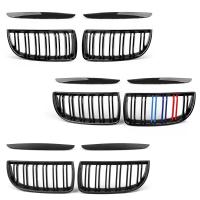 China Custom OE NO. Matte Black Double Slat Line Front Grille for BMW E90 E91 M POWER Style for sale