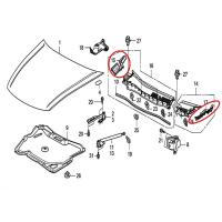 China 2008-2012 Accord Car Hood Hinge Cover Plastic Front Windshield Lower Rubber for HONDA for sale