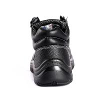 China Embossed Cow Leather Steel Toe Cap Steel Plate Safety Shoes Boots for sale