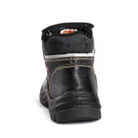 China Non Slip PU Sole Anti Static Anti Scratch Steel Toe Safety Shoes High Cut Casual Industrial Genuine Leather for sale