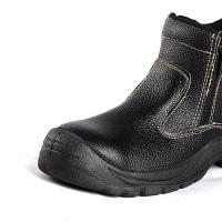 China Men'S Safety Shoes Boots For Steel Toe Leather PU Injection Safety Shoe for sale