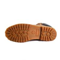 China Goodyear brown nubuck cow leather upper Rubber outsole high quality material safety shoes for sale
