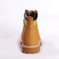 China Steel Toe Steel Plate Goodyear Men'S Work Boots Dirt Proof Nubuck Cow Leather Upper for sale