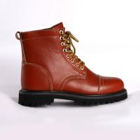 China All Seasons Goodyear Safety Shoes Full Grain Reddish Cow Leather Upper Rubber Outsole Latest Style Brown for sale