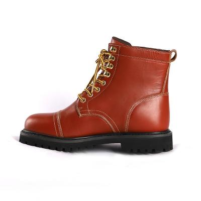 China All Seasons Goodyear Safety Shoes Full Grain Reddish Cow Leather Upper Rubber Outsole Latest Style Brown for sale
