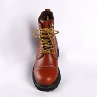 China All Seasons Goodyear Safety Shoes Full Grain Reddish Cow Leather Upper Rubber Outsole Latest Style Brown for sale