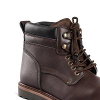 China Brown Full Grain Cow Leather Upper Unisex Goodyear Anti Slip Safety Shoes for sale