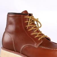 China Reddish Deep Color Work Safety Shoes Unisex BK Mesh Lining Fashion Style Goodyear Protective for sale