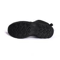 China Black Deep Color High Cut PU Outsole Air Mesh Lining Unisex Oxford Fabric Upper Safety Shoes for sale