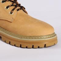 China Full grain cow leather upper nylon tongue comfortable ventilate Goodyear safety shoes for sale