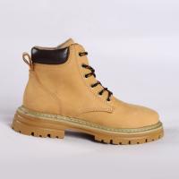 China Full grain cow leather upper nylon tongue comfortable ventilate Goodyear safety shoes for sale