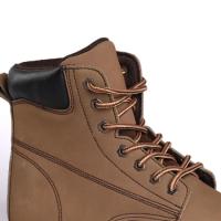 China Fabric Nylon Tongue all seasons high quality fashion style Goodyear brown safety shoes for sale