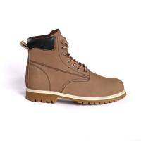China Fabric Nylon Tongue all seasons high quality fashion style Goodyear brown safety shoes for sale