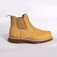 China Genuine Leather Men Women Chelsea Work Safety Shoes Boots Anti Slip Puncture Proof Mesh Insole for sale