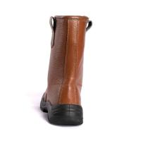 China Brown High Cut Work Boots Heavy Duty Work Long Lasting Man Safety Shoes EU 36-47 for sale