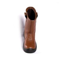 China Brown High Cut Work Boots Heavy Duty Work Long Lasting Man Safety Shoes EU 36-47 for sale