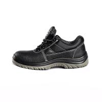 China Steel Toe Work Footwear PU Sole Embossed Cow Leather Mesh Upper Leatest Safety Shoes for sale