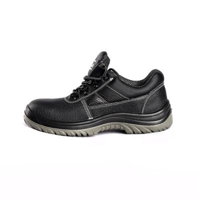 China Steel Toe Work Footwear PU Sole Embossed Cow Leather Mesh Upper Leatest Safety Shoes for sale