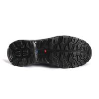 China Black Steel Toe Leather Mesh Footwear Lace up / Slip Resistant PU Sole Men's Safety Shoes for sale