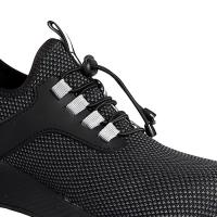 China Certified Steel Toe Black Fabric Slip Oil Resistant EVA Sole Men's Safety Shoes for sale