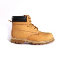 China Lace Up Goodyear Safety Shoes Rubber Sole Steel Insole Smooth Cow Leather Upper Sport Type for sale