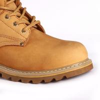 China Lace Up Goodyear Safety Shoes Rubber Sole Steel Insole Smooth Cow Leather Upper Sport Type for sale