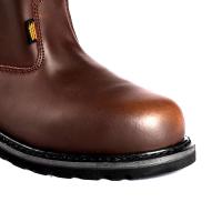 China Shock Absorbing Puncture Resistant Goodyear Safety Shoes PU Outsole Leather Steel Unisex Boots for sale