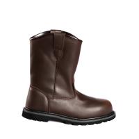 China Shock Absorbing Puncture Resistant Goodyear Safety Shoes PU Outsole Leather Steel Unisex Boots for sale
