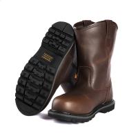 China Shock Absorbing Puncture Resistant Goodyear Safety Shoes PU Outsole Leather Steel Unisex Boots for sale