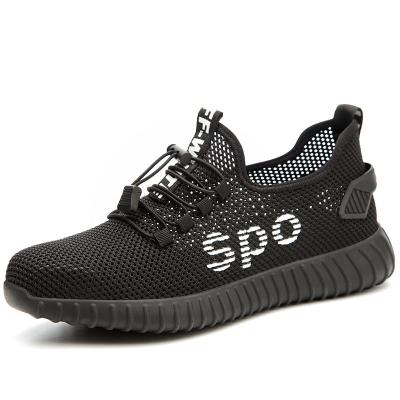 China Shengjie Men'S Breathable Flyknit Large Mesh Rubber Sole Fashion Safety Shoes for sale
