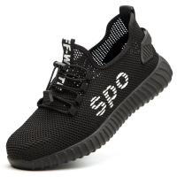 China Shengjie Men'S Breathable Flyknit Large Mesh Rubber Sole Fashion Safety Shoes for sale