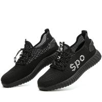 China Shengjie Men'S Breathable Flyknit Large Mesh Rubber Sole Fashion Safety Shoes for sale